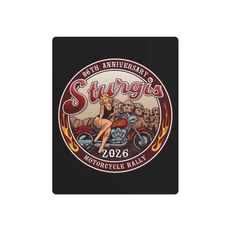 86th Blonde PinUp Girl, Vintage Sturgis Rally Metal Art Sign ...